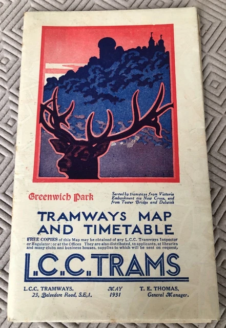 ORIGINAL POCKET LCC Trams Tramways Map & Timetable May 1931 £19.98 ...