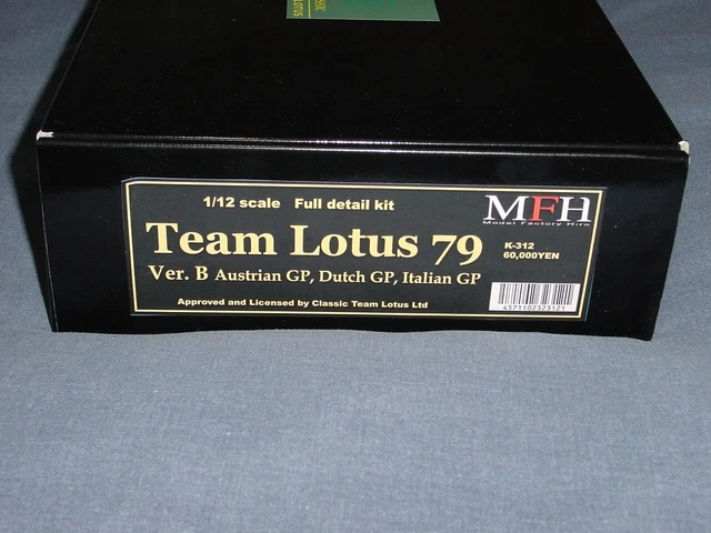 MFH MODEL FACTORY Hiro 1/12 Scale K312 Kit Lotus 79 F1 Andretti ...
