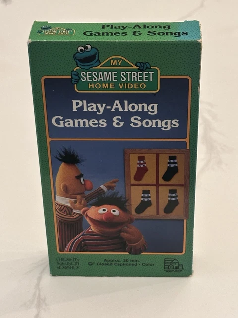 SESAME STREET: PLAY Along Games Songs VHS Tape 1986 Bert And Ernie Kids ...