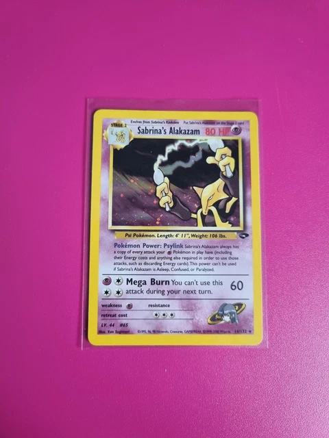 POKÉMON SABRINA'S ALAKAZAM Holo Gym Challenge 16/132 presque comme neuf ...
