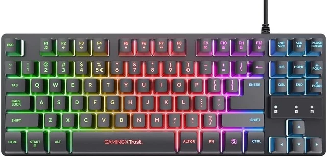 TRUST GAMING TKL Keyboard with UK Layout GXT 833 Thado £29.00 - PicClick UK