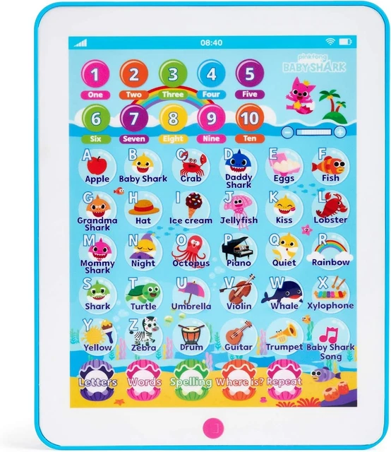 WOWWEE PINKFONG BABY Shark Tablet 61069 Educational Preschool Learning ...