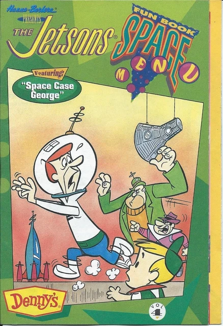 DENNY'S JETSONS FUN Book Space Menu Comic 4 Rare Giveaway Promo 1992 ...