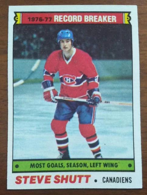 STEVE SHUTT, 1977-78 Topps Récord Rompedor, Most Goals #217 ...