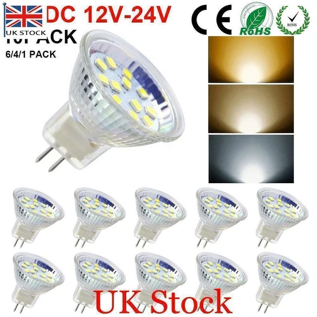 LED MR11 GU4 Light Bulb 3W/5W Warm Natural Cool White Spotlight Lamp UK ...