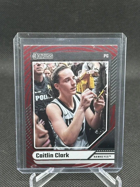 CAITLIN CLARK 2024 Caitlin Clark Collection #7 Donruss Red Target Foil ...