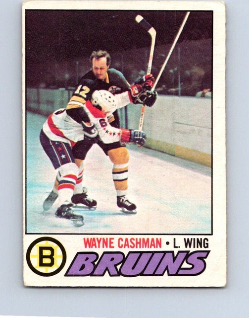 VINTAGE HOCKEY CARD O-Pee-Chee 1977 Boston Bruins Wayne Cashman No191 ...