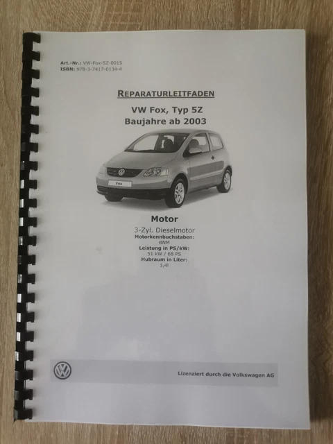 VW FOX 1.4 Diesel Motor BNM Reparaturanleitung Werkstatthandbuch EUR 9 ...