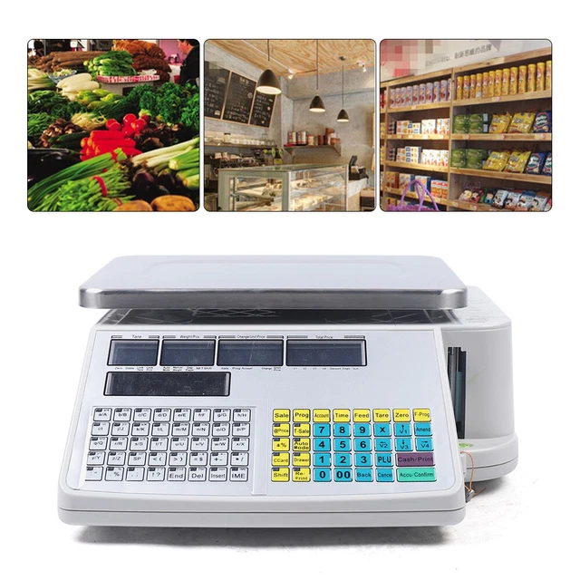DIGITAL SCALE PRICE Computing Retail Meat Weigh Scale Label Printer ...