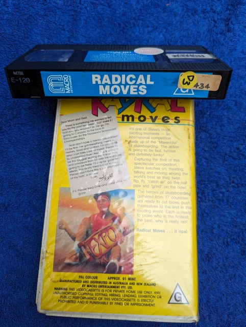 RADICAL MOVES VHS Skateboard Movie (1986) Rare OOP Vintage, Rodney ...