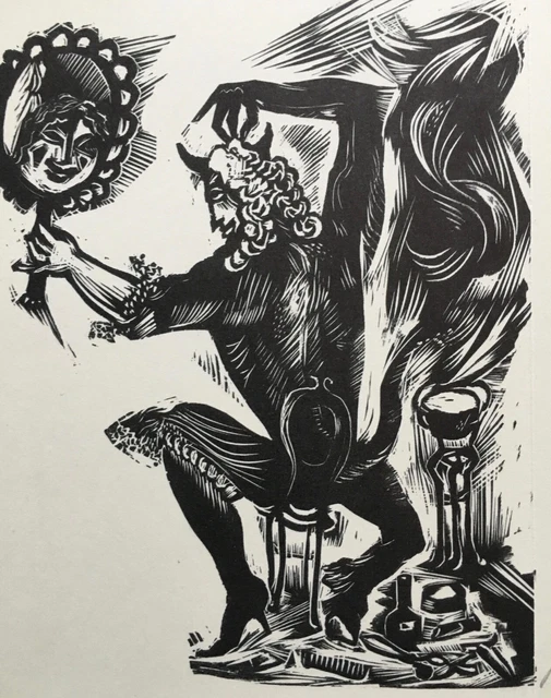 ROLAND RICHTER: 4 signed original graphics (wood engraving, litho ...