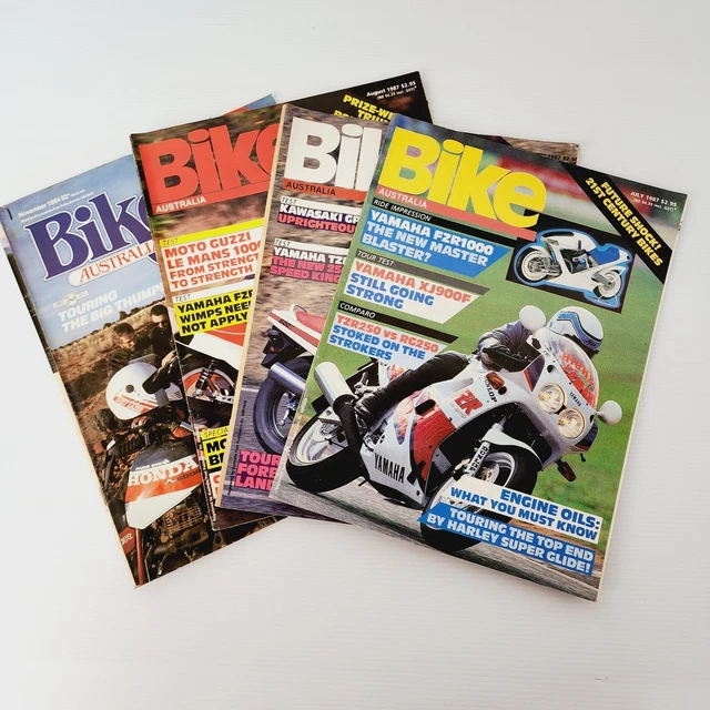 BIKE AUSTRALIA MAGAZINE x4 Lot Bundle 1984 1987 Vintage Retro Motorbike ...