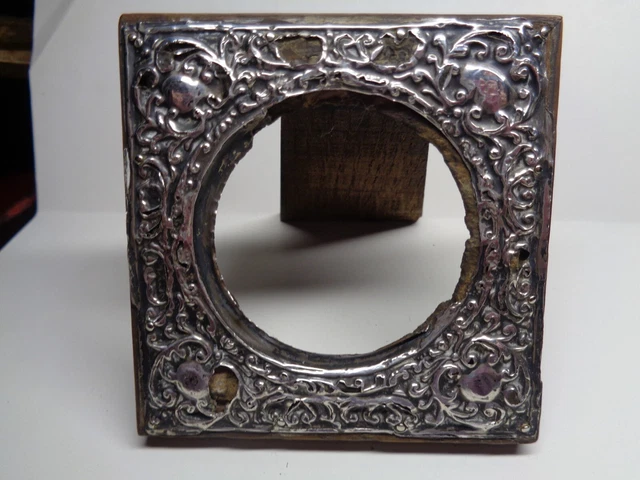 ANTIQUE 'SOLID SILVER Faced' Photo Frame 7.5cm Square £10.00 - PicClick UK