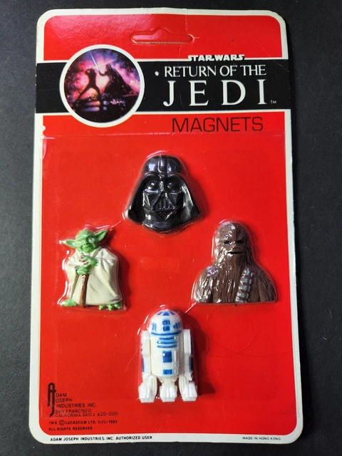 VINTAGE STAR WARS Yoda Night Light Magnet set R2D2 Darth - 1983 - Adam ...
