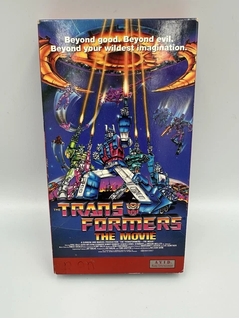 TRANSFORMERS: THE MOVIE (1986) Hasbro Animated VHS Tape 1991 AVID Home ...