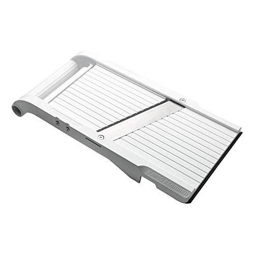 MANDOLIN VEGETABLE SLICER 11.5cm, White - 3 Interchangeable Stainless £ ...