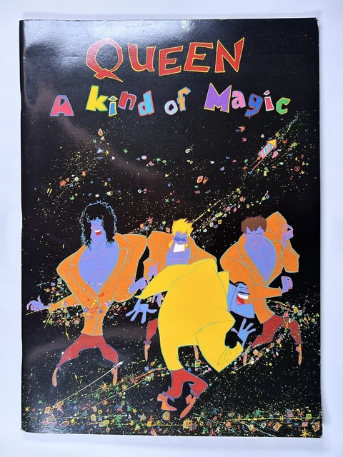 QUEEN FREDDIE MERCURY Program And Poster Original A Kind Of Magic Tour ...