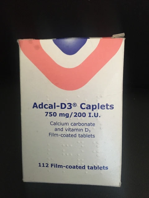 ADCAL D3 CAPLETS -Calcium & Vitamin D 3 750mg/200 iu Vitamin D3 - 112 £ ...