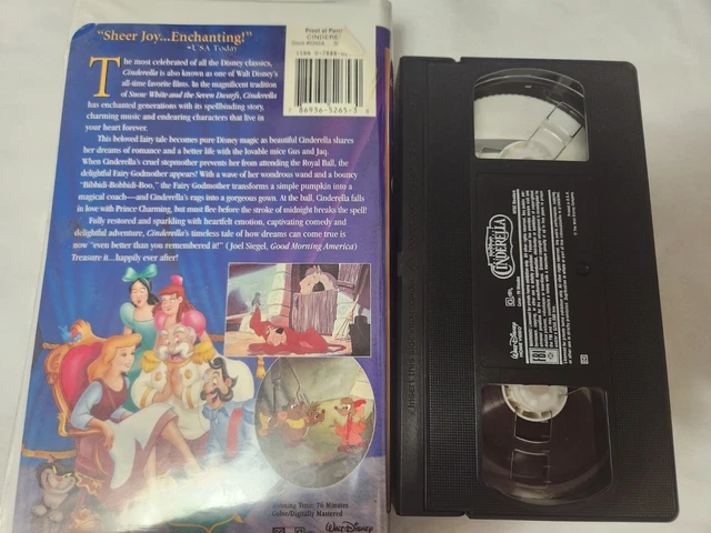 CINDERELLA WALT DISNEY'S Masterpiece Collection (VHS 1995) Clamshell £7 ...