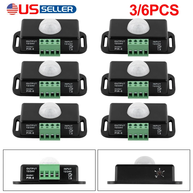 3/6PCS 8M AUTOMATIC Infrared PIR Motion Sensor Detector Switch For LED ...