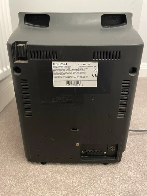 BUSH BTV18SIL 14& Inch CRT TV VHS Video Retro Gaming Television Working £99.00 - PicClick UK