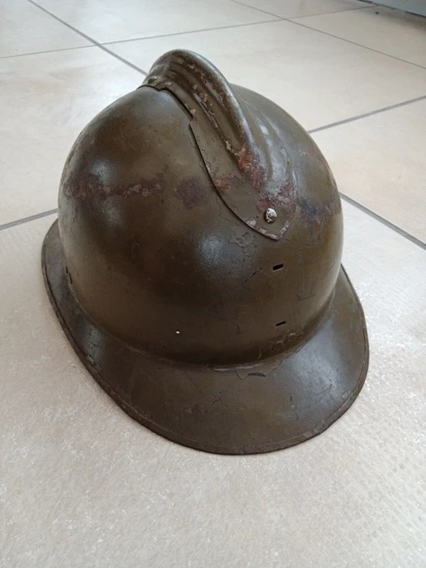 ORIGINAL WW2 FRENCH Army M26 Adrian Helmet Complete with Liner Military ...