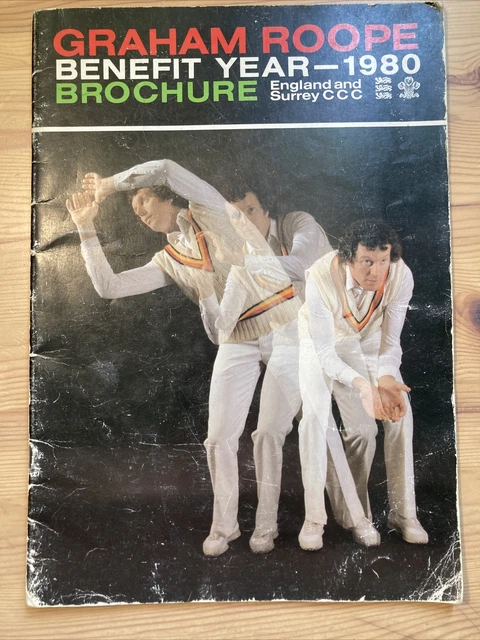 1980 GRAHAM ROOPE Benefit Cricket Brochure Programme Surrey £3.99 ...
