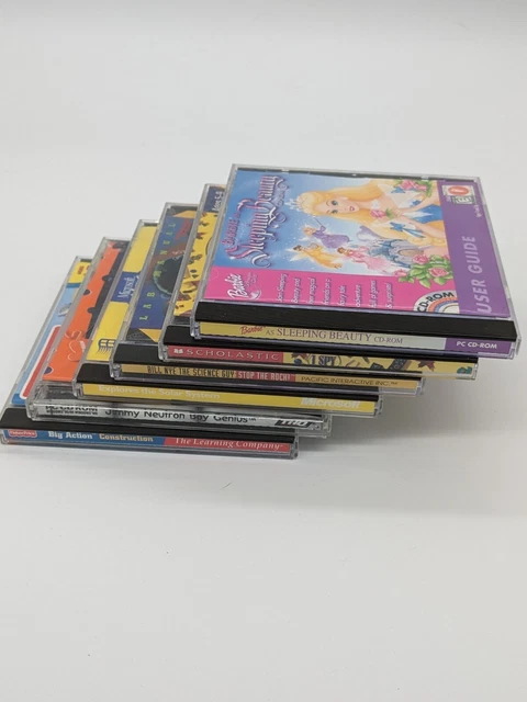 VINTAGE CHILDREN'S PC CD-ROM Video Game LOT ( I-Spy, Bill Nye, Jimmy ...
