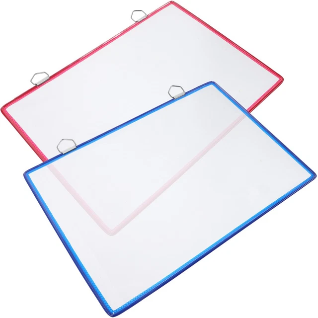2 PCS CLEAR Paper Folder Display Document Bag Desk Space Saving File ...