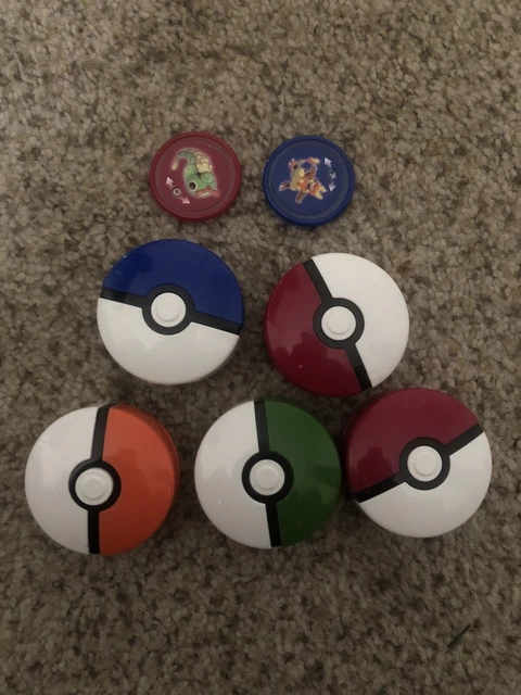 2019 MCDONALD'S HAPPY Meal Toy Pokemon Pokeball Disc Shooter set of 5 ...