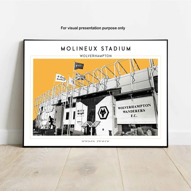 MOLINEUX STADIUM POSTER Print, Wolverhampton, Wanderers, Wall Art £10. ...