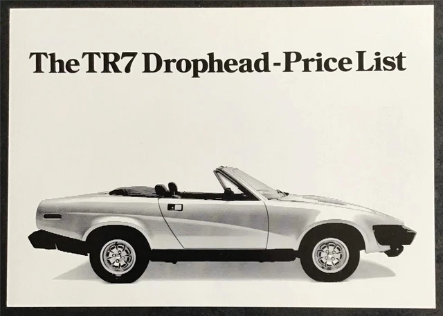 TRIUMPH TR7 DROPHEAD Car Price List FEB 1980 #3463 £14.99 - PicClick UK