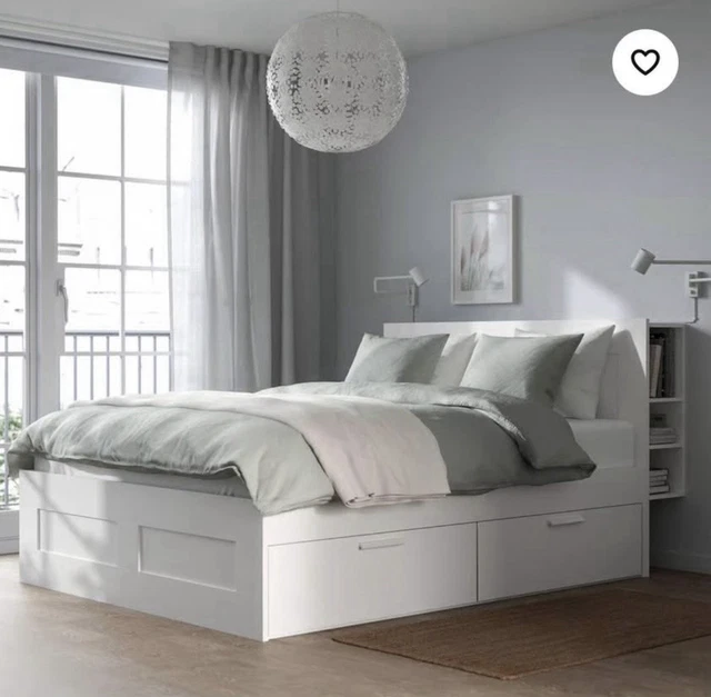 2 DOUBLE BEDS 1 King Size Ikea Bed Frames £1.17 - PicClick UK
