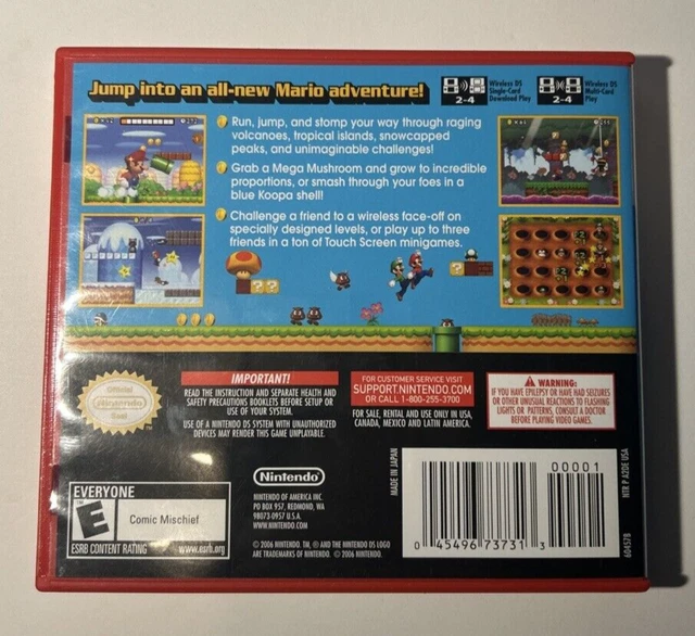 SUPER MARIO BROS. (Nintendo DS, 2006) With Manual £20.49 - PicClick UK