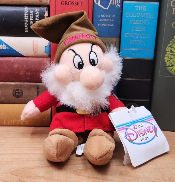 DISNEY STORE SNOW White And The Seven Dwarfs Grumpy 8” Mini Bean Bag ...