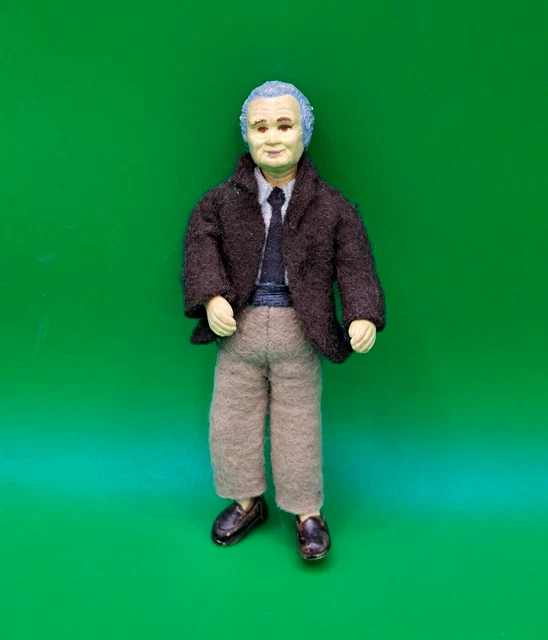 VINTAGE DOLLS' HOUSE 1960s/70s GERMAN HUCKEL MAN/GRANDFATHER DOLL ...