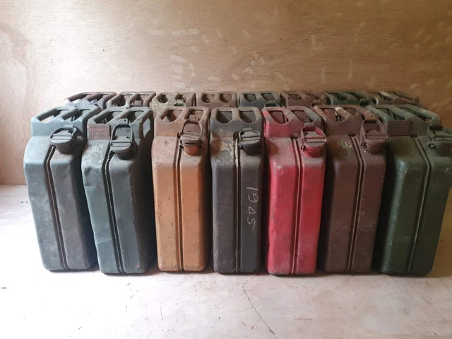 ANTIQUE VINTAGE JERRY Cans Military 1944- 1968 Job Lot x15 £250.00 ...