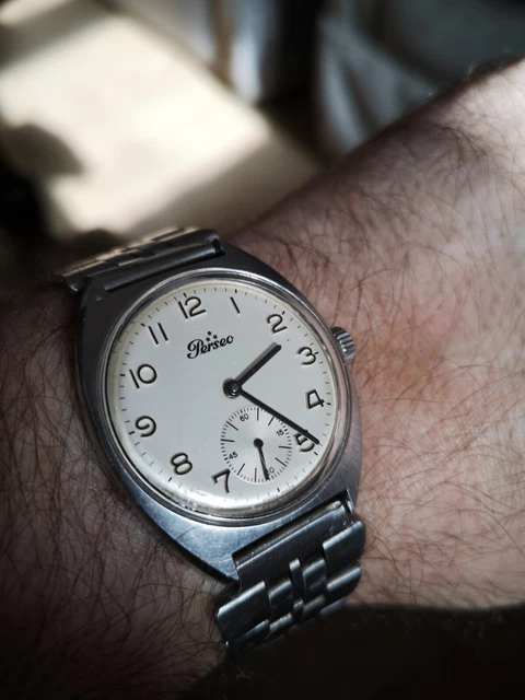 OROLOGIO MECCANICO VINTAGE Perseo FS Quadrante Sottoquadrante EUR 28,46 ...