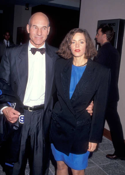 ACTOR PATRICK STEWART date Meredith Baer at the Education Fir- 1992 Old ...
