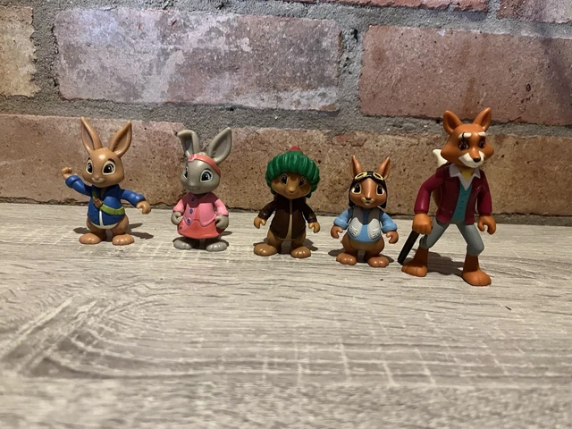 PETER RABBIT POSABLE Figures x5 CBeebies Benjamin Lily Mr Tod with tail ...