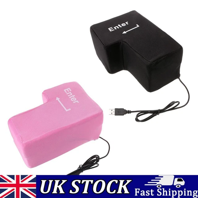 ENTER KEY BIG Giant USB Keyboard Vent Button Pillow Office Desktop ...