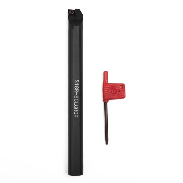 OUTIL DE TOURNAGE barre d'alésage tour interne 18 mm x 180 mm avec clé T8 incl EUR 33,34 ...