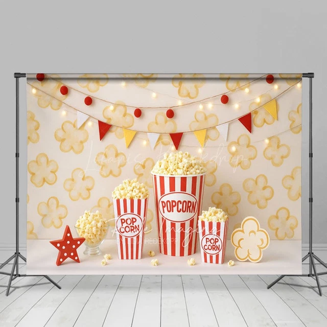 LOFARIS POPCORN WALL Flags Light Photo Cake Smash Backdrop $37.94 ...