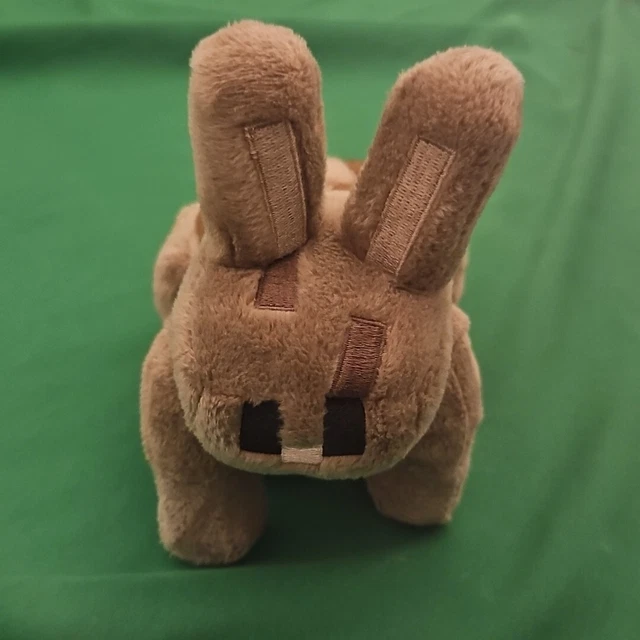 MOJANG JINX MINECRAFT Rabbit Stuffed Plush 2017 Brown Gray Bunny 7” $6. ...
