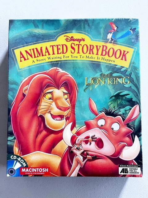 DISNEY'S LE ROI Lion StoryBook Animé Version 1.2 (Windows/Mac, 1995) EUR 16,39 - PicClick FR
