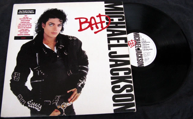 MICHAEL JACKSON BAD Album Disque 33t 12" LP Vinyl Record Disc 1987 EUR ...