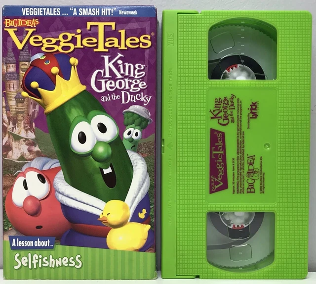 VEGGIETALES KING GEORGE Ducky VHS Video Tape Christian Lesson ...