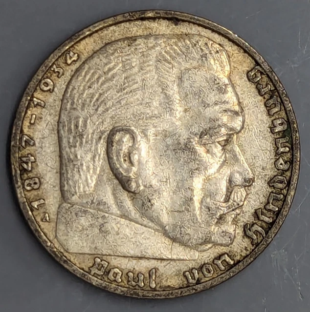 WWII GERMANY 1937 NAZI Era German SILVER TWO MARKS coin (#C3691) $54.46 ...