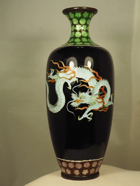 VASE JAPONAIS ANCIEN Emaux Antique Japanese Enameled Dragon Vase EUR 70 ...