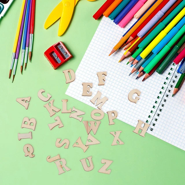 300 PCS WOODEN Letter Pieces for Crafting Wood Alphabet Shapes Set $21. ...